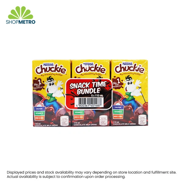 Nestle Chuckie Snack Time Bundle Chocolate Milk Drink 6 x 110ml